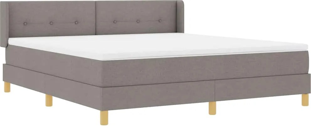 Postel s boxspringem s čelo Taupe 200 x 180 cm textil 3341311
