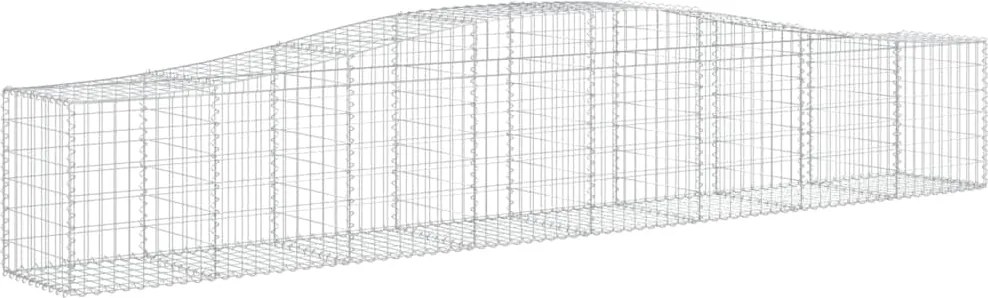 Klenuté gabionové koše 20 ks 400x50x60/80 cm pozinkované železo 3145940
