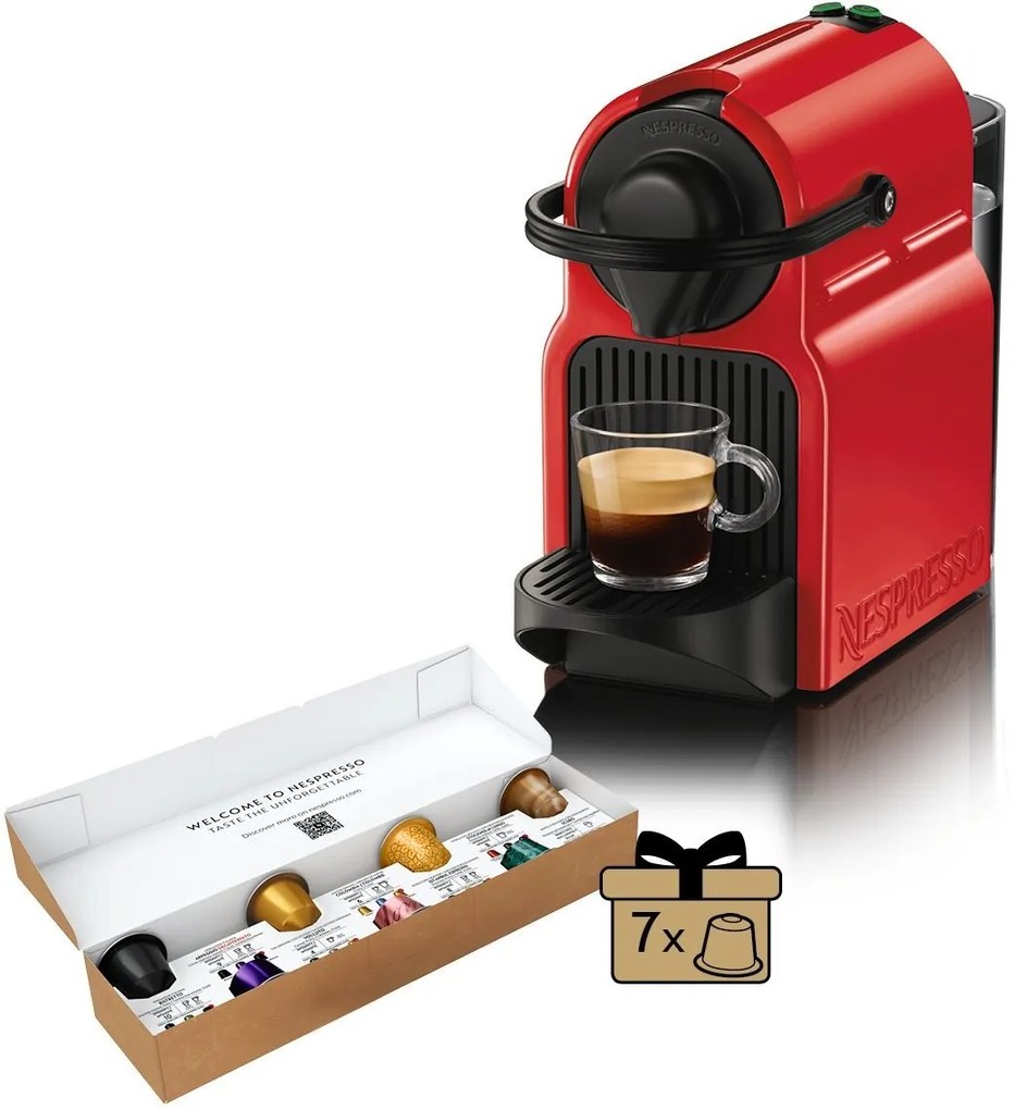 Kávovar na kapsle nespresso krups inissia red xn100510
