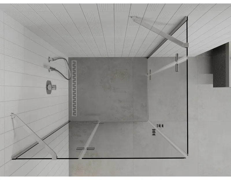 Mexen Roma Duo sprchový kout s otočnými dveřmi 120 x 80 cm, Průhledné, Chromovaná - 854-120-080-02-00