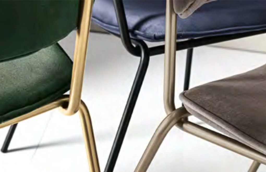 Max Home Barová židle nízká Kristy vzorník tkaniny: crystal 06, nohy: kovové zlaté RAL 1036