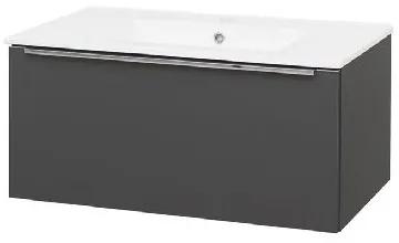 Mereo Mailo - Skříňka s umyvadlem 810x385x476 mm, 1 zásuvka, antracit CN536