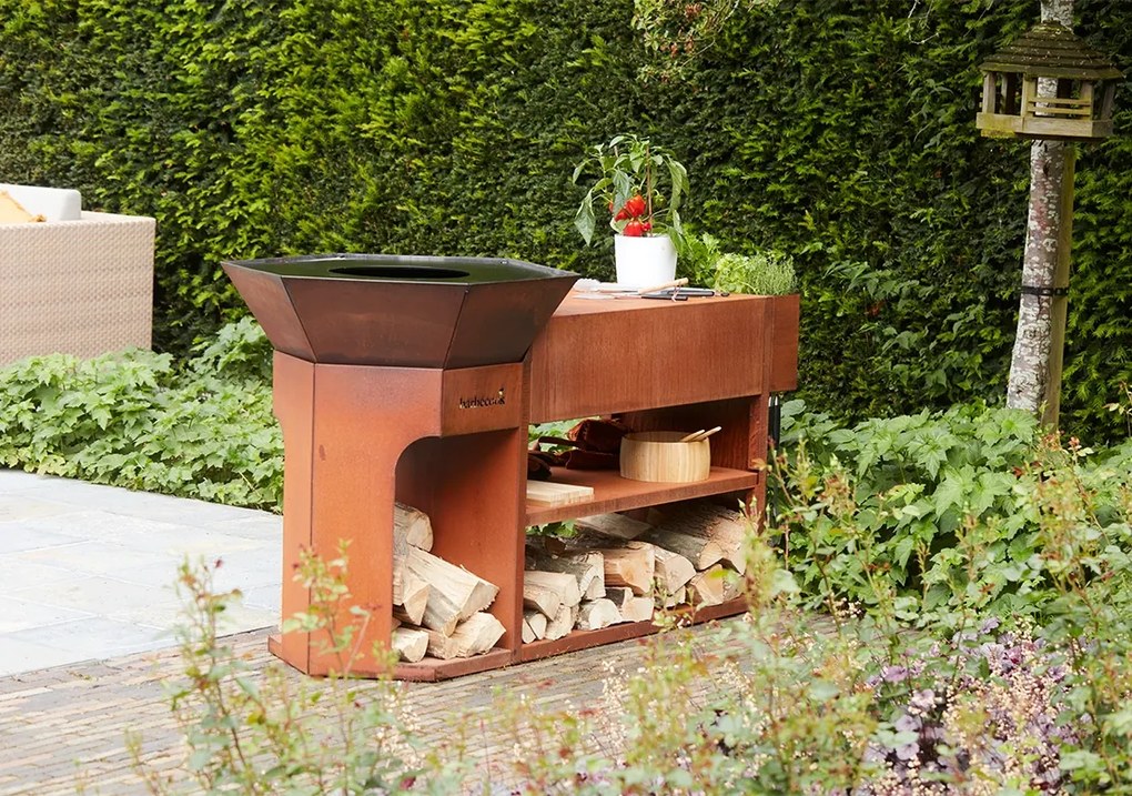 Barbecook | Gril na dřevo Barbecook Nestor Island Hnědá ocel | 14061143