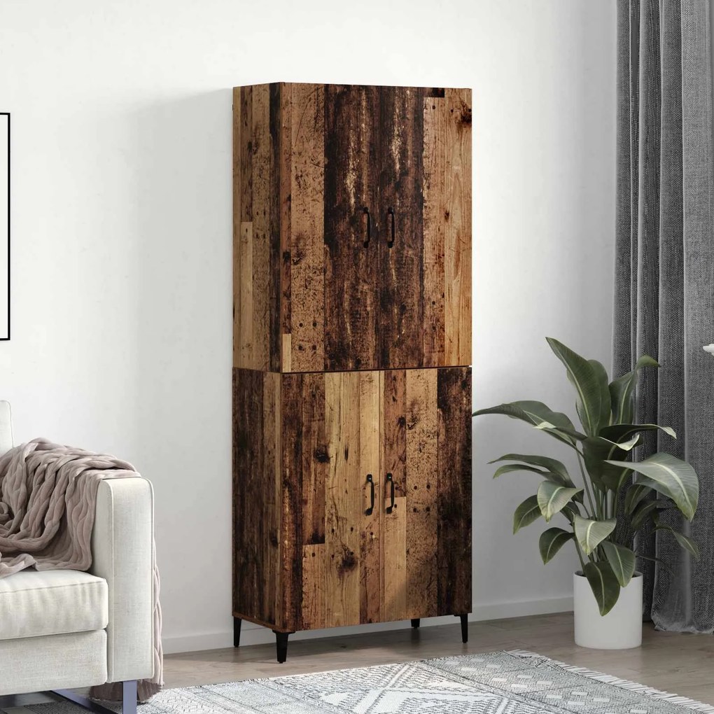Vysoký bufet 2 ks Staré dřevo 69,5 x 34 x 180 cm 3394569