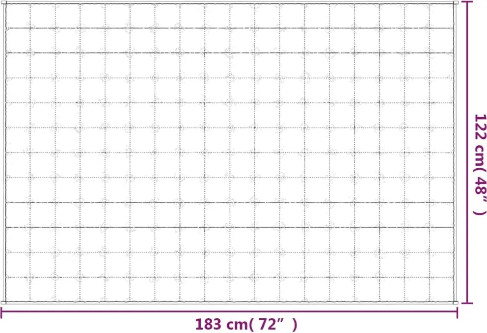 Zátěžová deka světle krémová 122 x 183 cm 5 kg textil 3154811