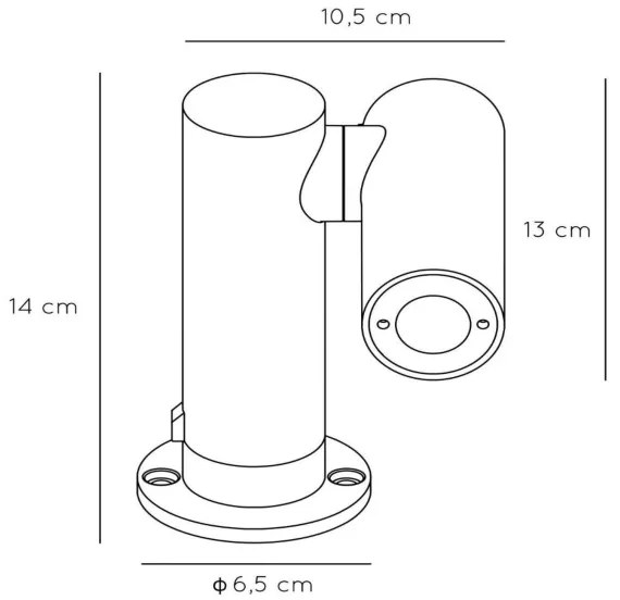 Lucide 27893/05/29 - LED Venkovní lampa TATUM LED/5W/230V IP65 14 cm antracit