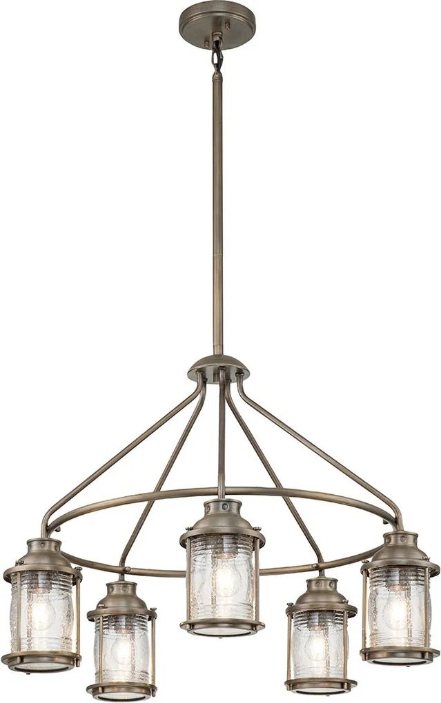 Elstead Venkovní lustr do pergoly Kichler ASHLAND 5xE27 bronz IP44
