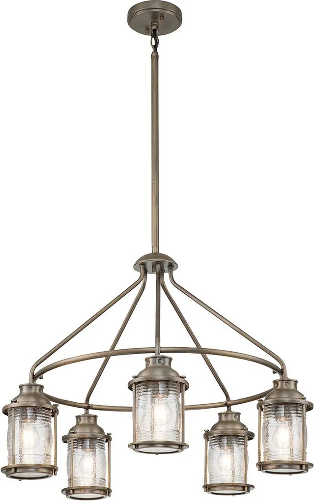 Elstead Venkovní lustr do pergoly Kichler ASHLAND 5xE27 bronz IP44