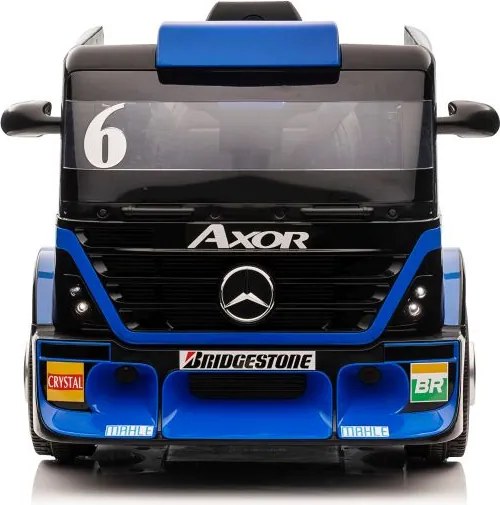 LEAN CARS Elektrické autíčko Mercedes s návěsem XMX622B, LCD, tmavě modré