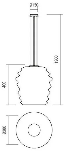 Redo 01-1142 - Lustr na lanku MAGMA 1xE27/42W/230V pr. 38 cm lesklý chrom/bílá