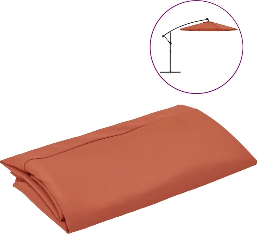 vidaXL Náhradní potah na konzolový slunečník 350 cm [313812] Barva: Vínová