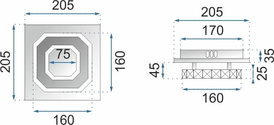Křišťálové stropní LED svítidlo APP406-C chrom/neutrální bílá