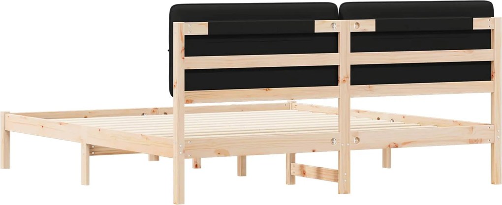 Rám postele s čalouněným čelem s čelo Černá 200 x 200 cm 3405569