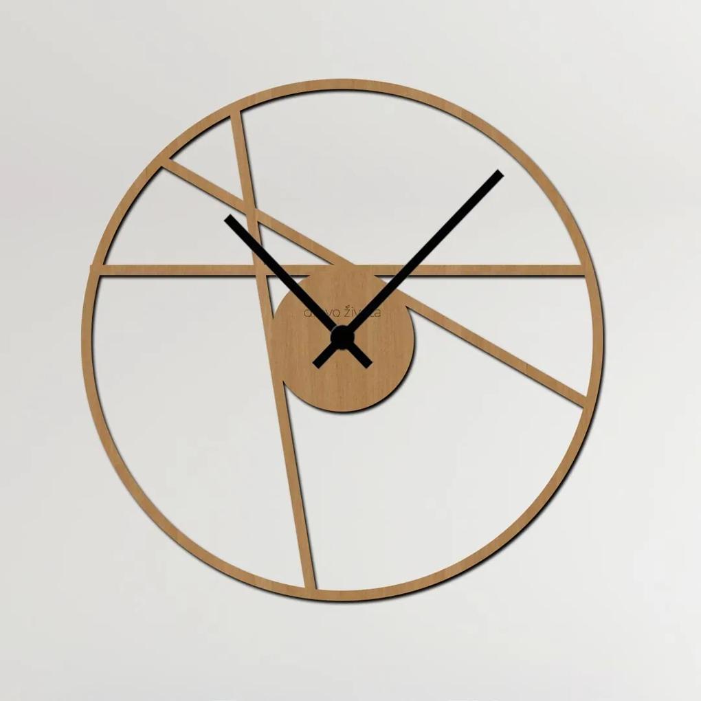 dřevo života Nástěnné hodiny LINES I Barevný vzor: Ořech, Velikost hodin: 35x35
