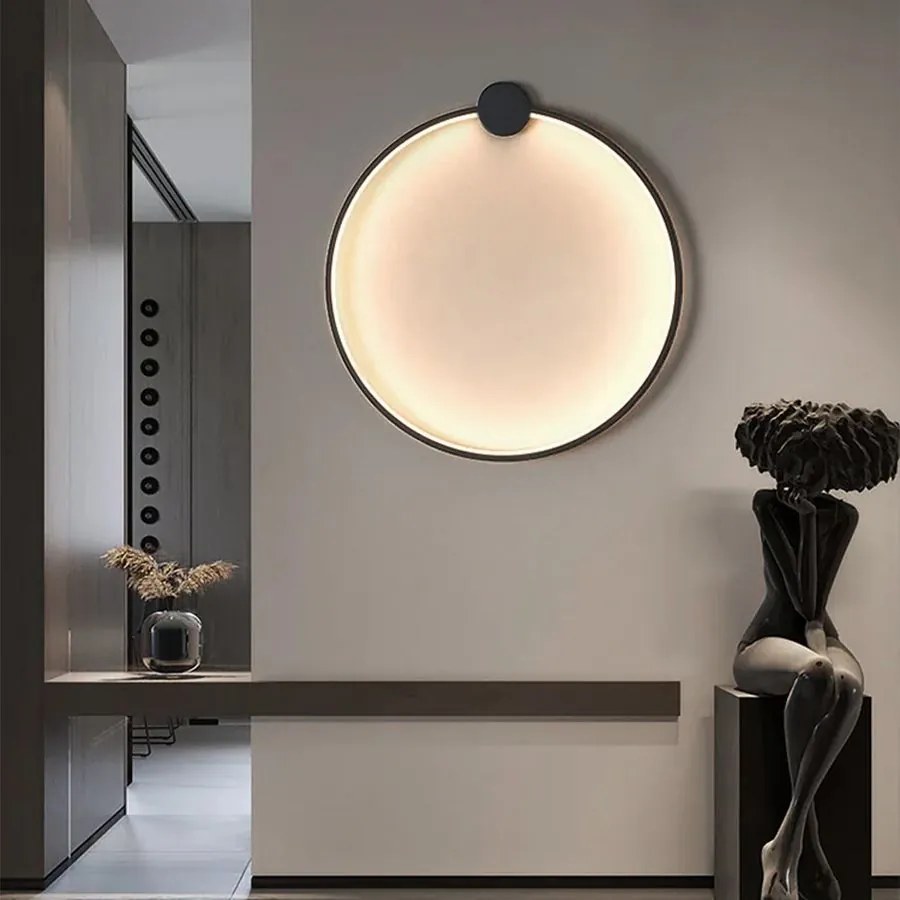 Toolight Toolight, LED nástěnné svítidlo 50cm, 4000K, 23W, APP1389-CW BLACK, černá matná, OSW-00915