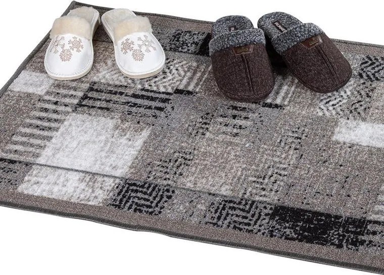Kusový běhoun Patchwork šedá