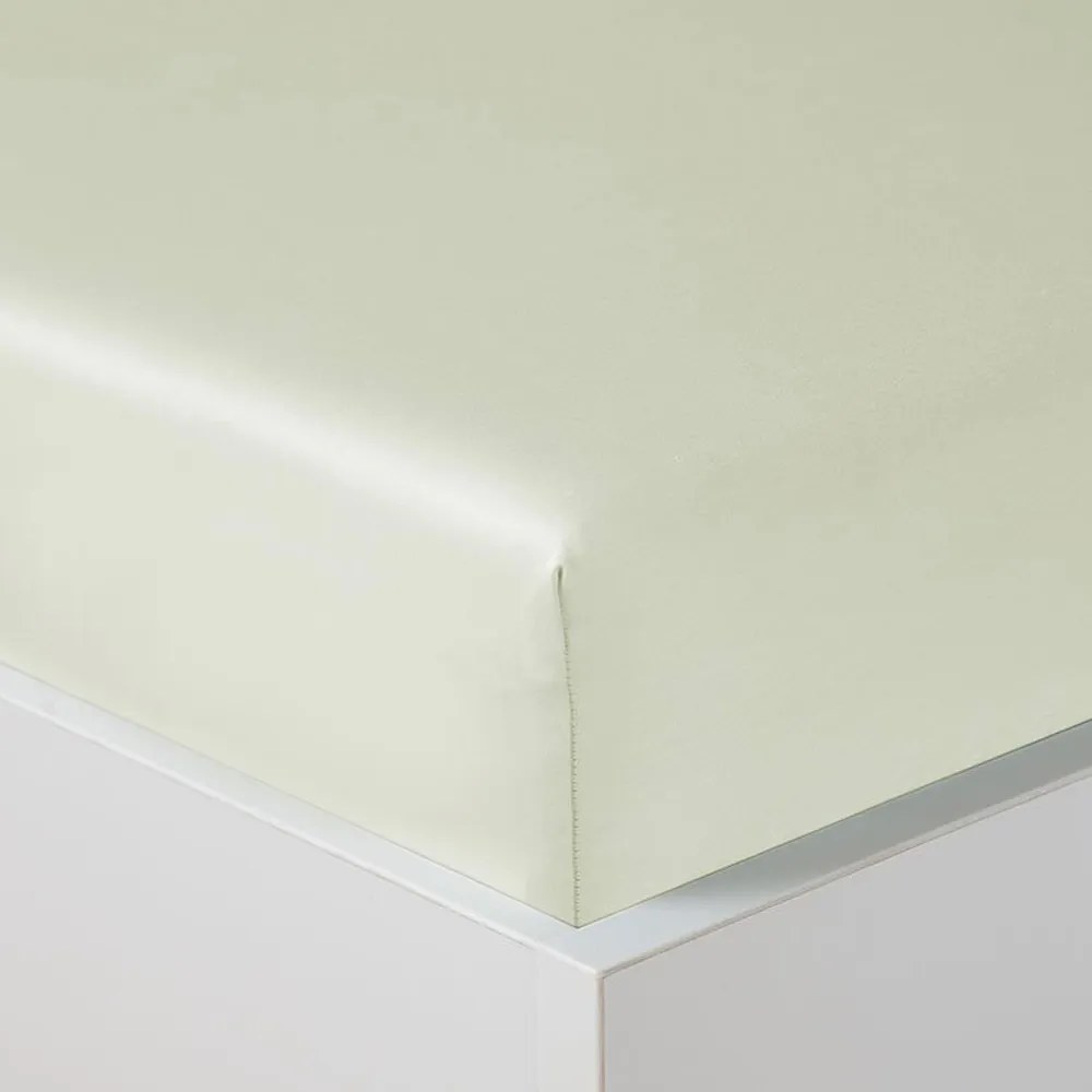 Luxusní saténové prostěradlo Tencel™ – slonová kost: 180x200cm