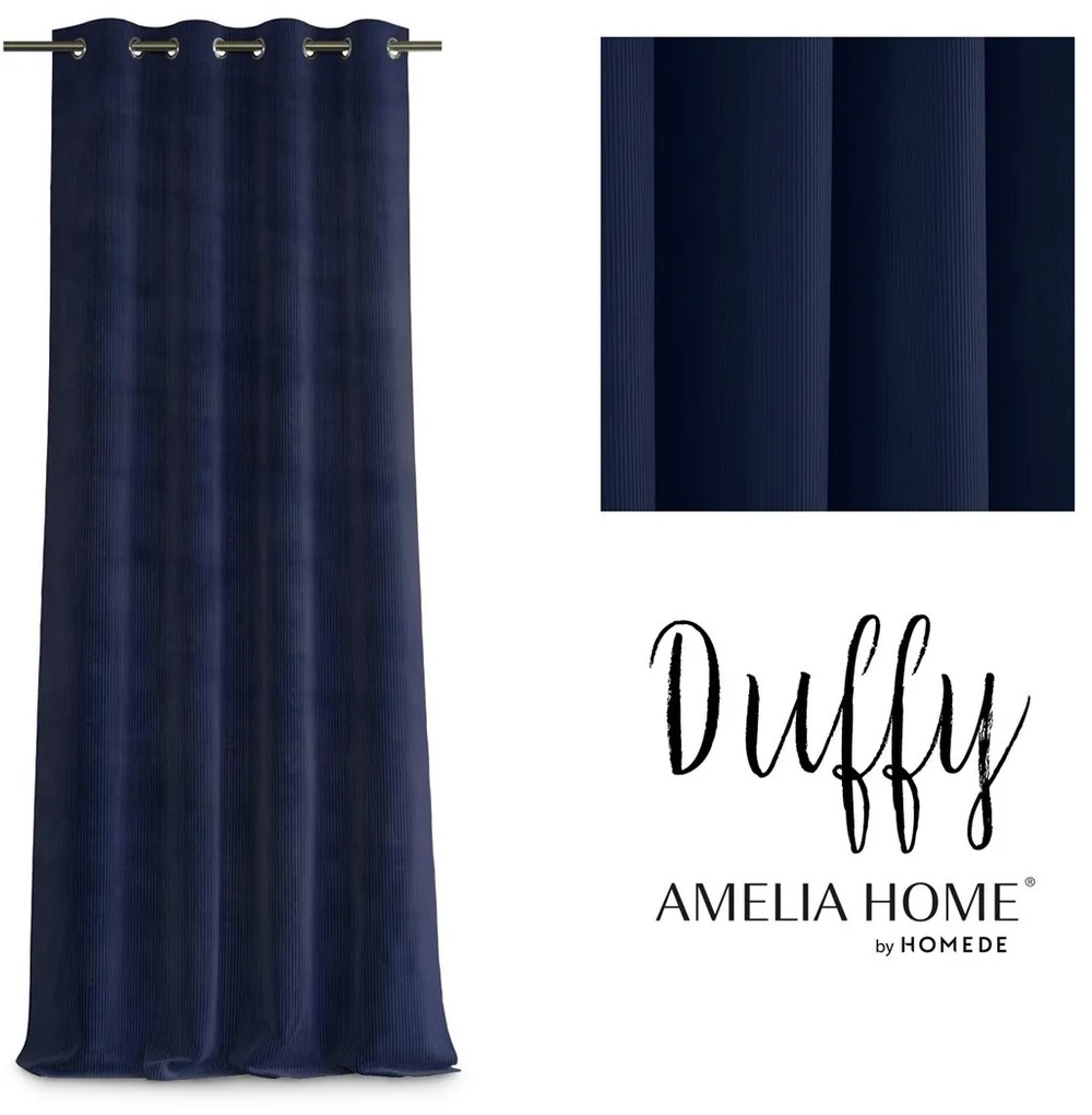 Závěs AmeliaHome Duffy tmavě modrý