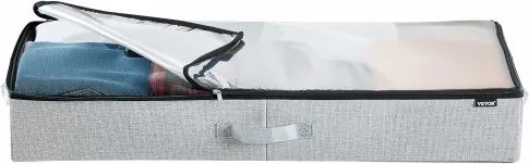 Úložný prostor pod postel s průhledným víkem, 850 × 430 × 120 mm VEVOR