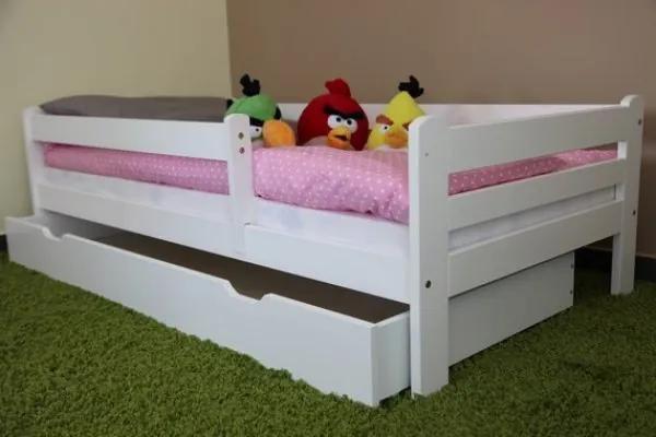 Dětská postel Jirka 180x80 cm + šuplík + matrace bílá | BIANO