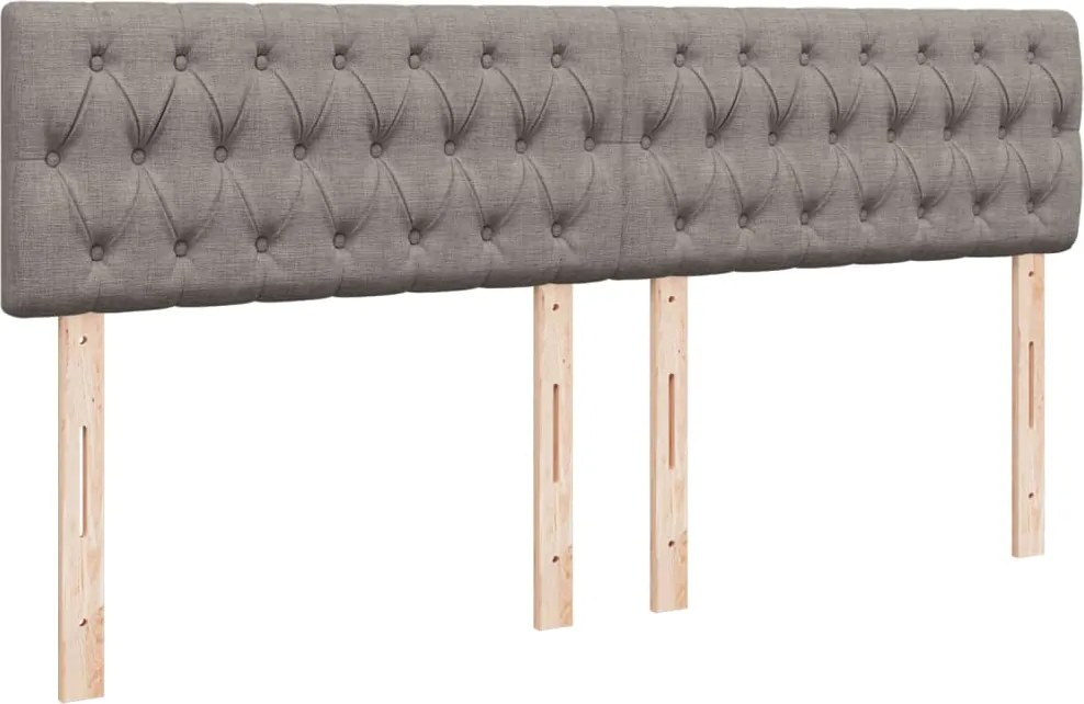Box spring postel s matrací taupe 200x200 cm textil 3288306