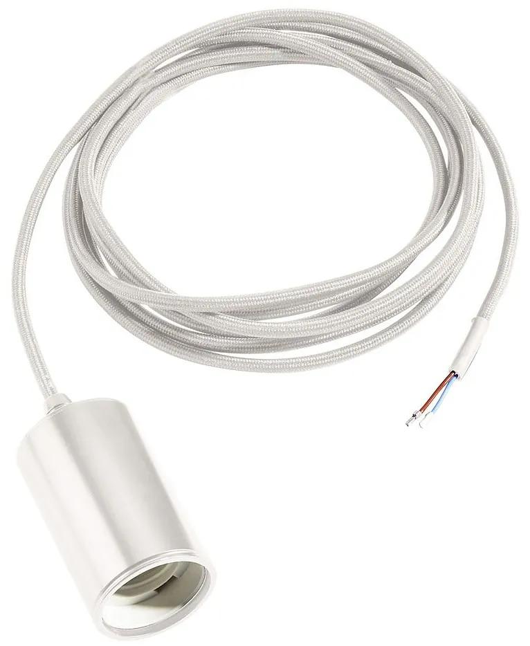BIG WHITE FITU, závěsné svítidlo, A60, kulaté, bílé, kabel 2,5m s otevřeným koncem, max. 60 W 132651
