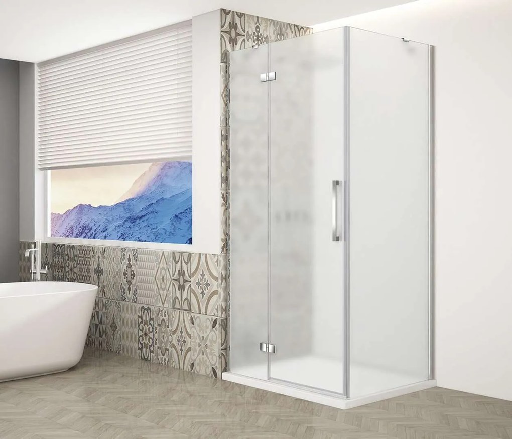 Gelco Trinity - Sprchový kout 100x100 cm, levé, matné sklo/chrom GT5610-10ML-CH