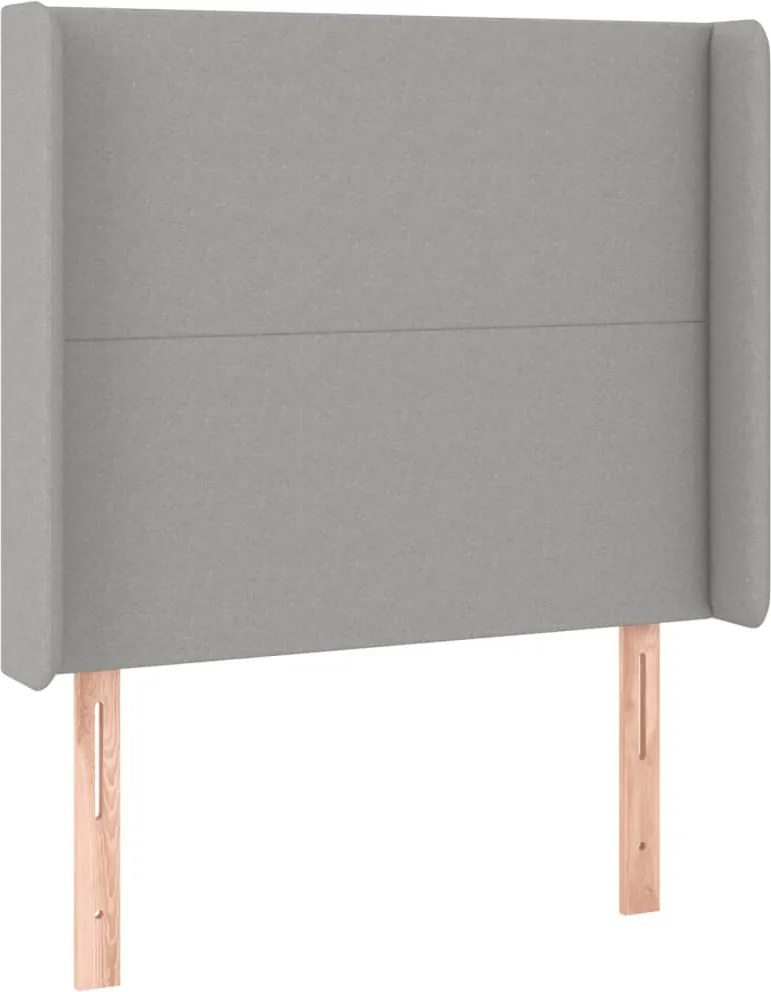 Box spring postel s matrací a LED světle šedá 100x200 cm textil 3138133