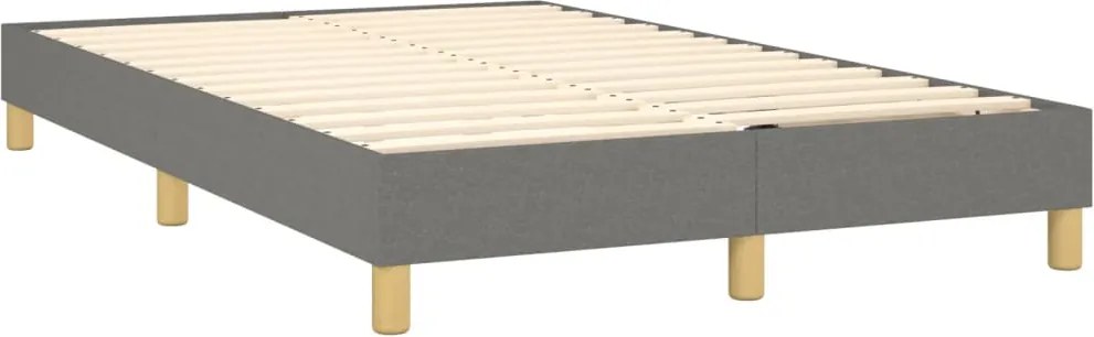 Box spring postel s matrací a LED tmavě šedá 120x190 cm textil 3270089