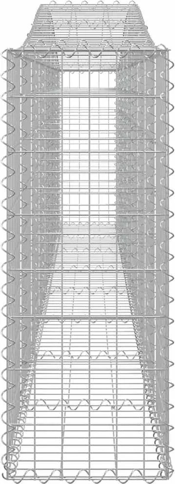 Klenuté gabionové koše 6 ks 400x30x80/100 cm pozinkované železo 3145817