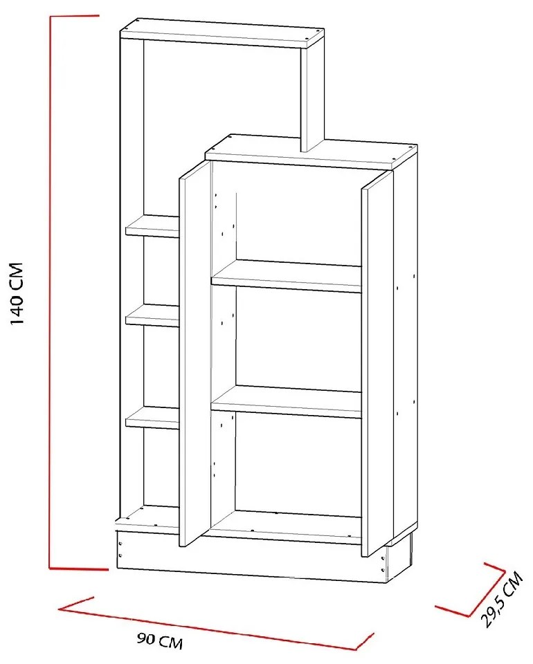 Designová víceúčelová skříň Gatland 140 cm bílá