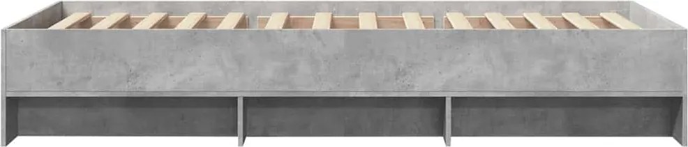 Rám postele betonově šedý 100 x 200 cm kompozitní dřevo 3295670