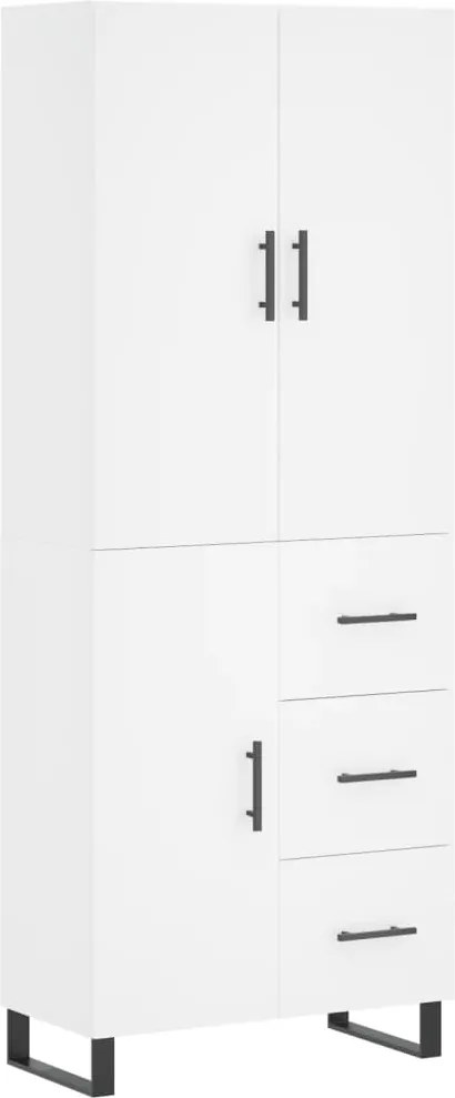 Skříň highboard bílá 69,5 x 34 x 180 cm kompozitní dřevo 3195923