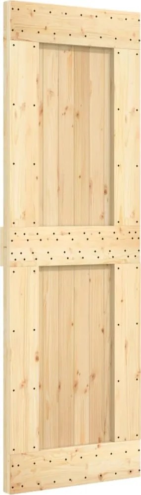 vidaXL Posuvné dveře s kováním 70 x 210 cm masivní borové dřevo [3203050]