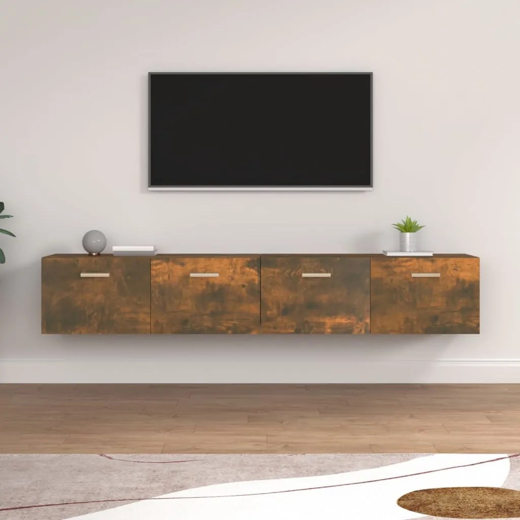 Nástěnné skříňky 2 ks kouřový dub 100 x 36,5 x 35 cm kompozit 3115665