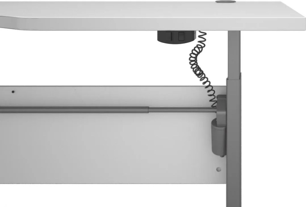 FALCO Výškově nastavitelný psací stůl Office 80400/320 bílá/silver grey