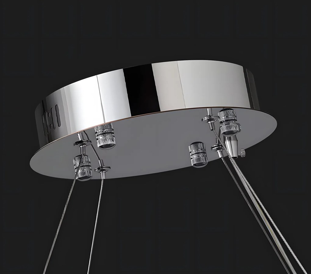 Toolight Toolight, LED křišťálové závěsné svítidlo APP1556-CP, chromová, OSW-05178