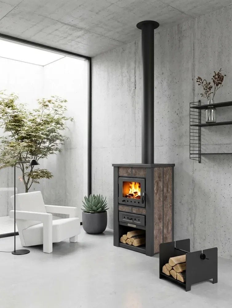 PRO-TERMO Krbová kamna ALPINA CERAMIC - moka