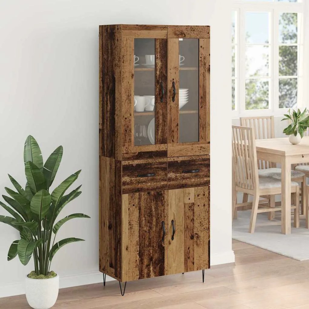Vysoký bufet Staré dřevo 69,5 x 34 x 90 cm Kompozitní dřevo 3402693