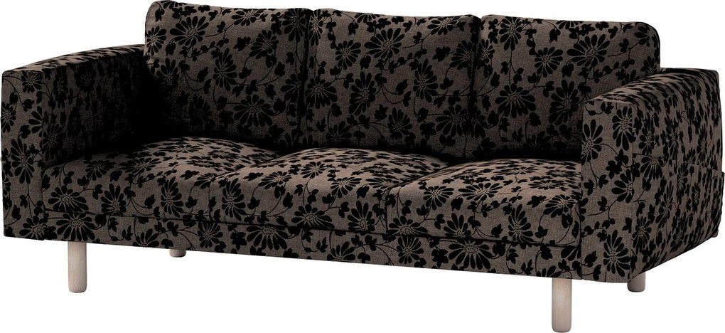 Potah na pohovku IKEA Norsborg 3-místná barva hnědá látka pletený vzor, vzorované