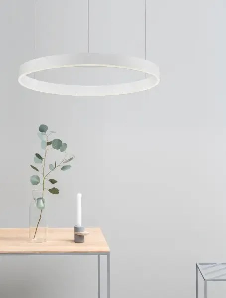 LED lustr Motif 60 bílé CCT s dálkovým ovládáním