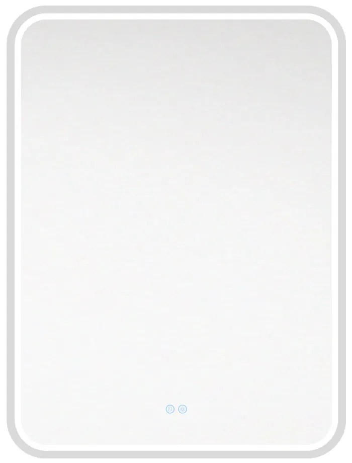 Mereo Mereo, LED zrcadlo hranaté 60x80 cm z rámu z broušené oceli, MER-CN171S