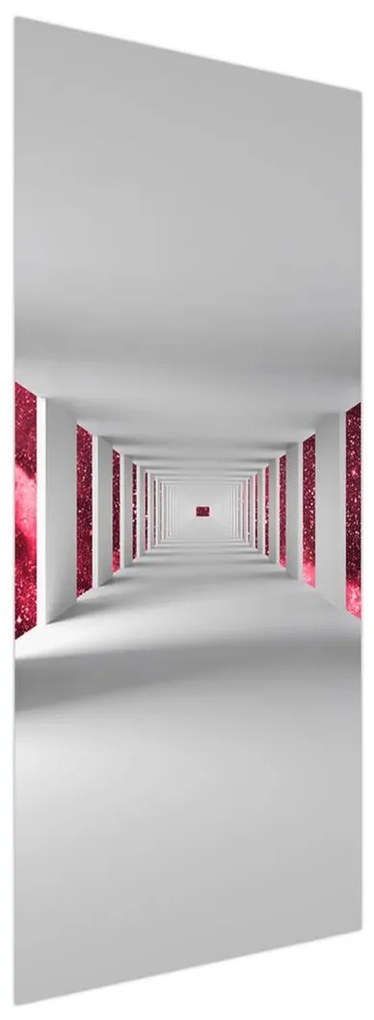 Fototapeta na dveře - Tunel s červeným nebem (95x205cm)