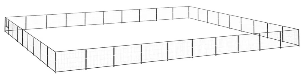 Psí kotec černý 90 m² ocel