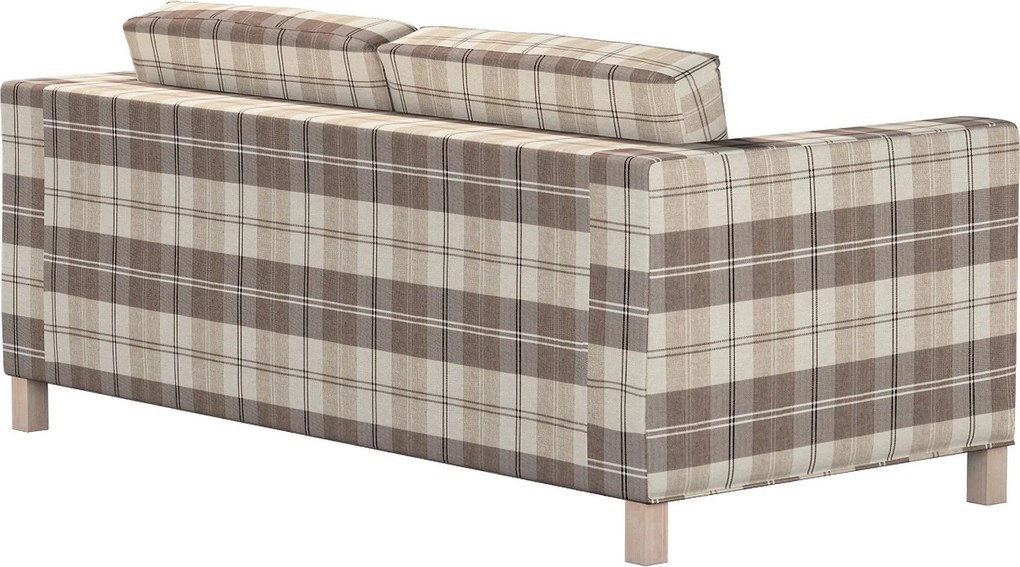 Potah na pohovku IKEA Karlanda rozkládací, krátký barva béžová látka pletený vzor, vzorované
