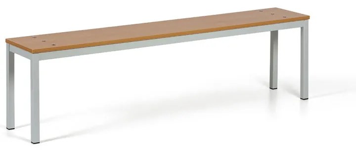 Šatní lavice, sedák - lamino, délka 1500 mm, šedé nohy, buk