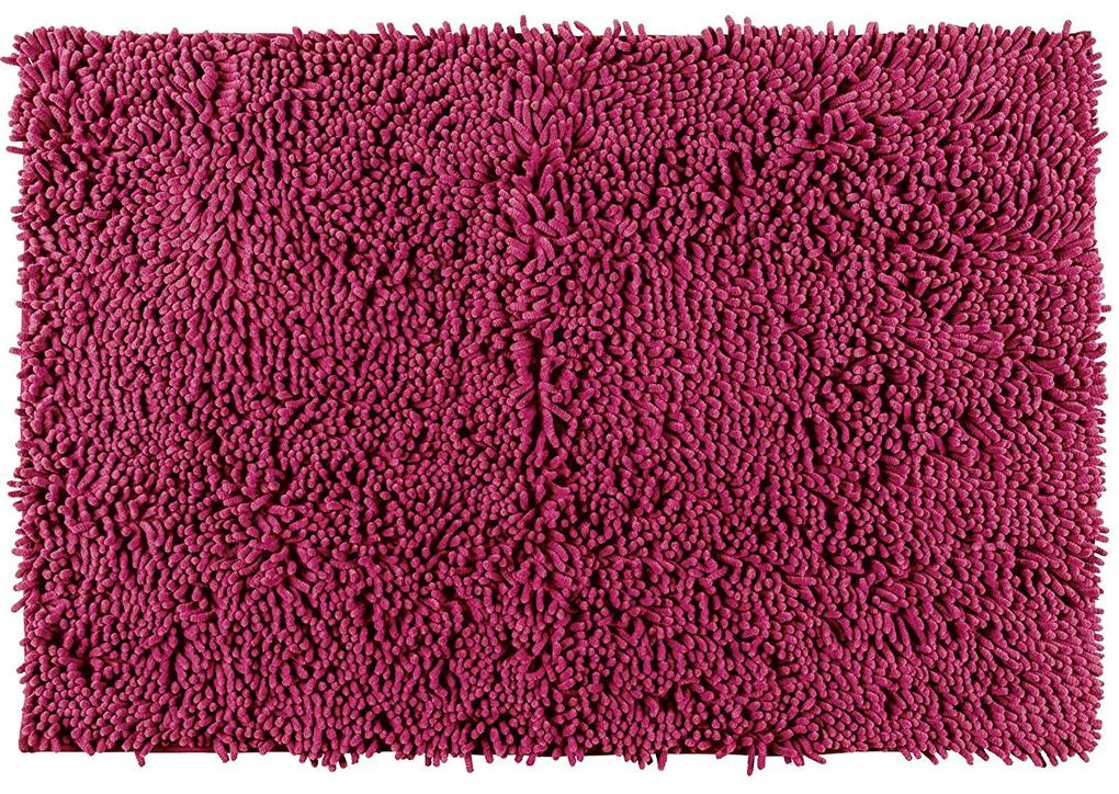 Koupelnový kobereček CHENILLE, malinová barva, 80 x 50 cm, WENKO