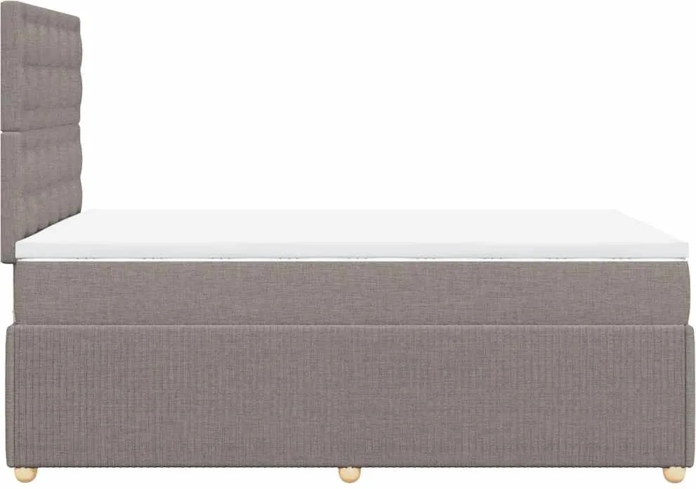 Box spring postel s matrací taupe 120x190 cm textil 3294313