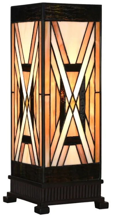 Stolní lampa Tiffany v art deco stylu Russian – 17x17x44 cm