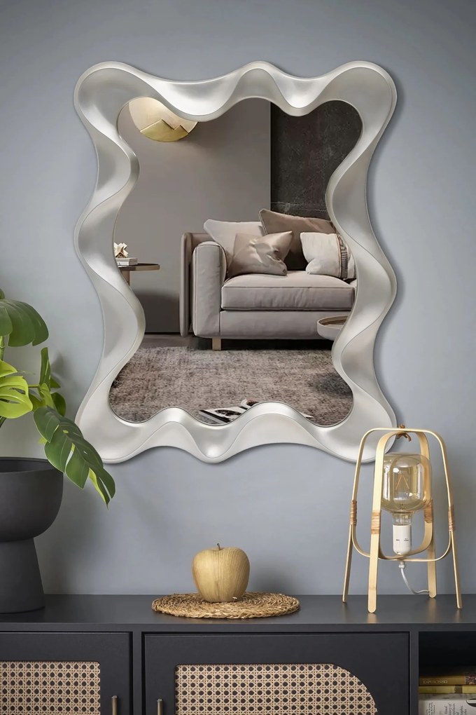 Nástěnné zrcadlo DECO stříbrné